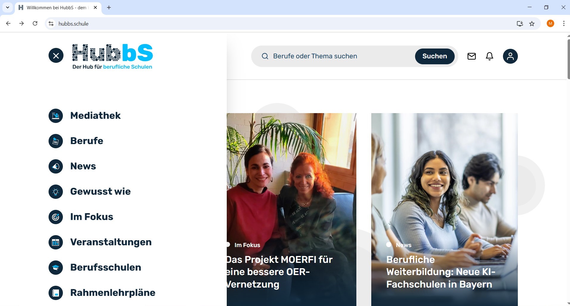 HubbS - Der Hub für berufliche Schulen - Online-Schule Saarland